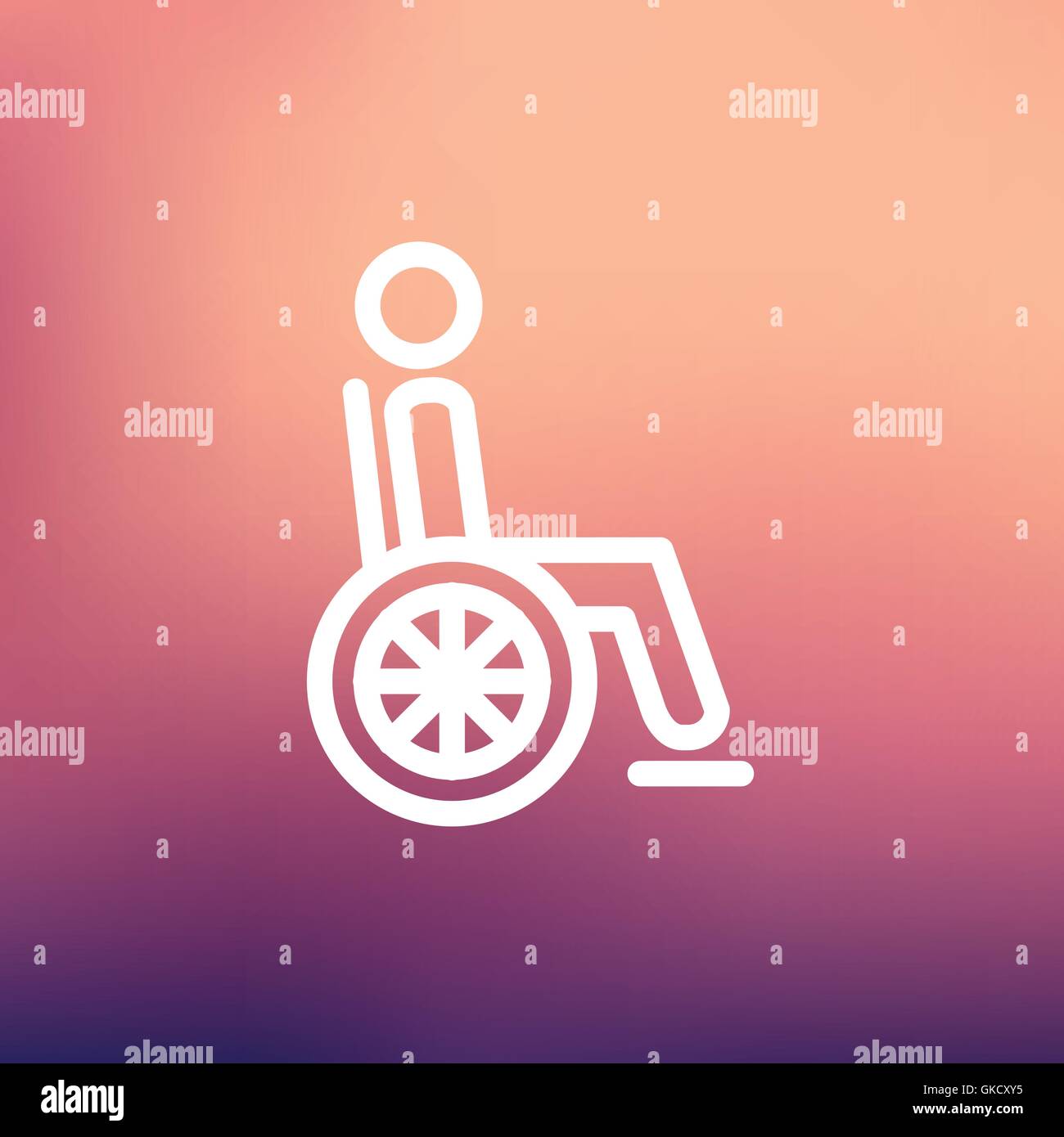 Disabled line linear icon hi-res stock photography and images - Alamy