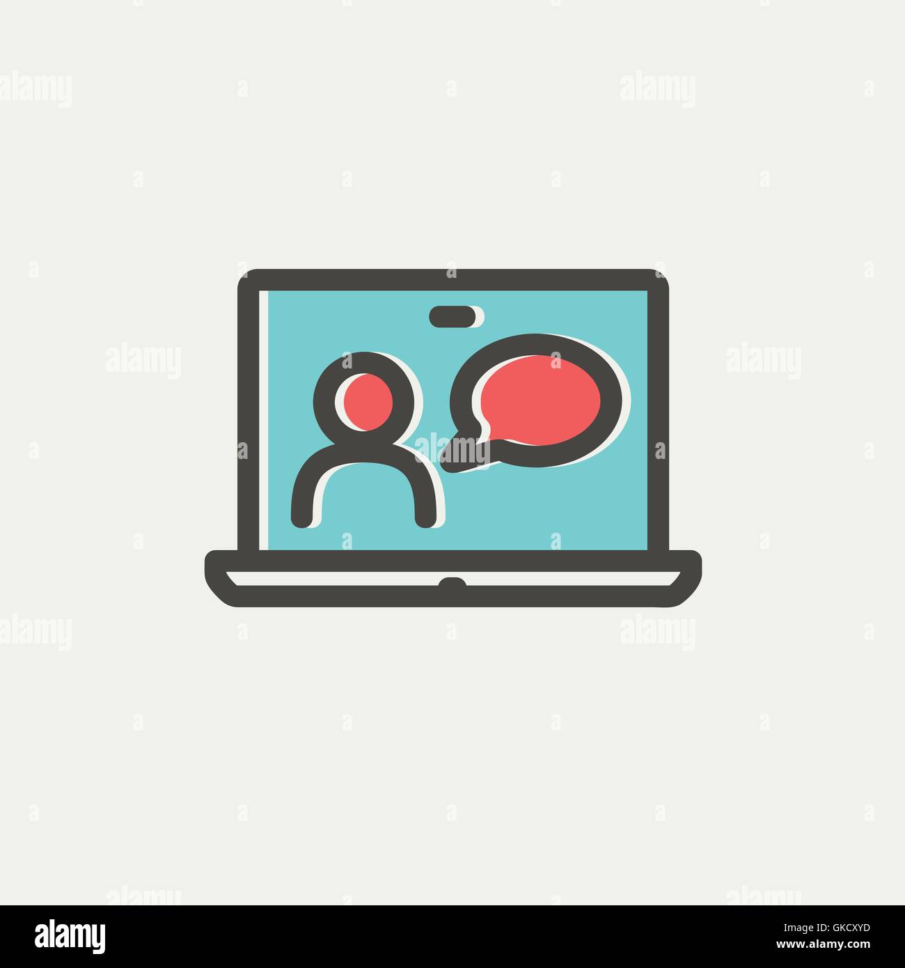 Video chat online Stock Vector Images - Alamy