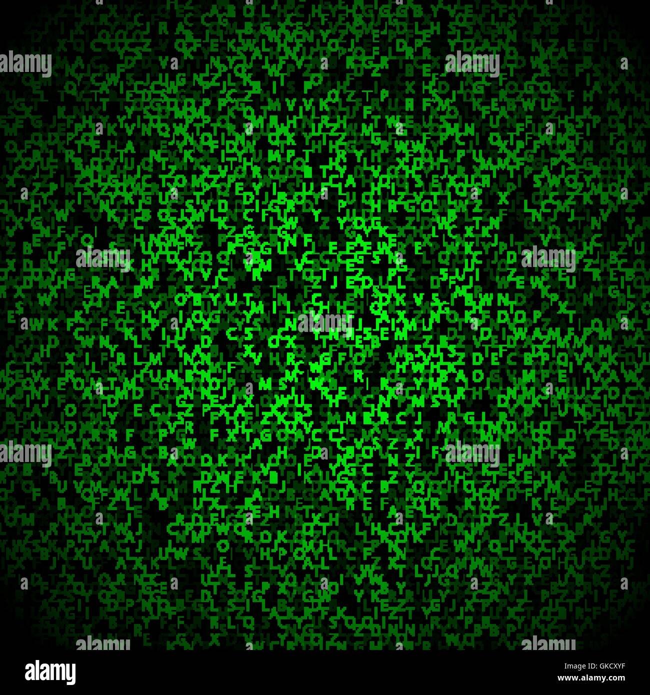 Matrix background with the green symbols, motion blur. Vector Stock ...