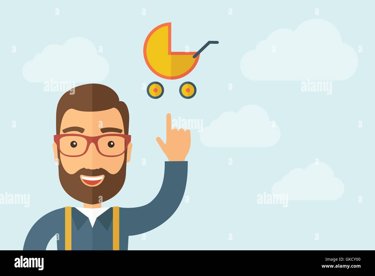 Kid child girl pointing Stock Vector Images - Alamy