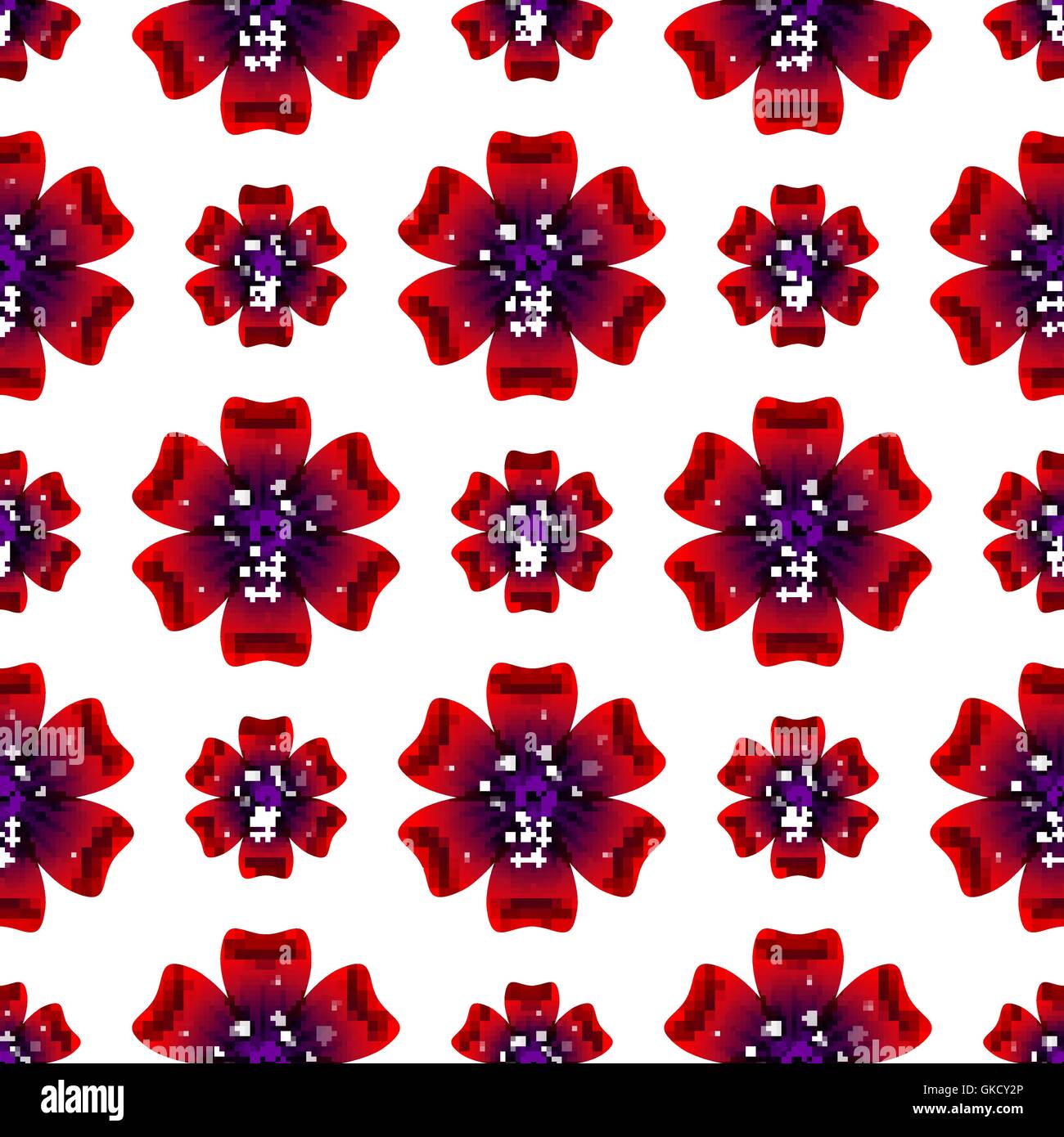 Beautiful rad flower. Seamless floral pattern. Vector Stock Vector ...