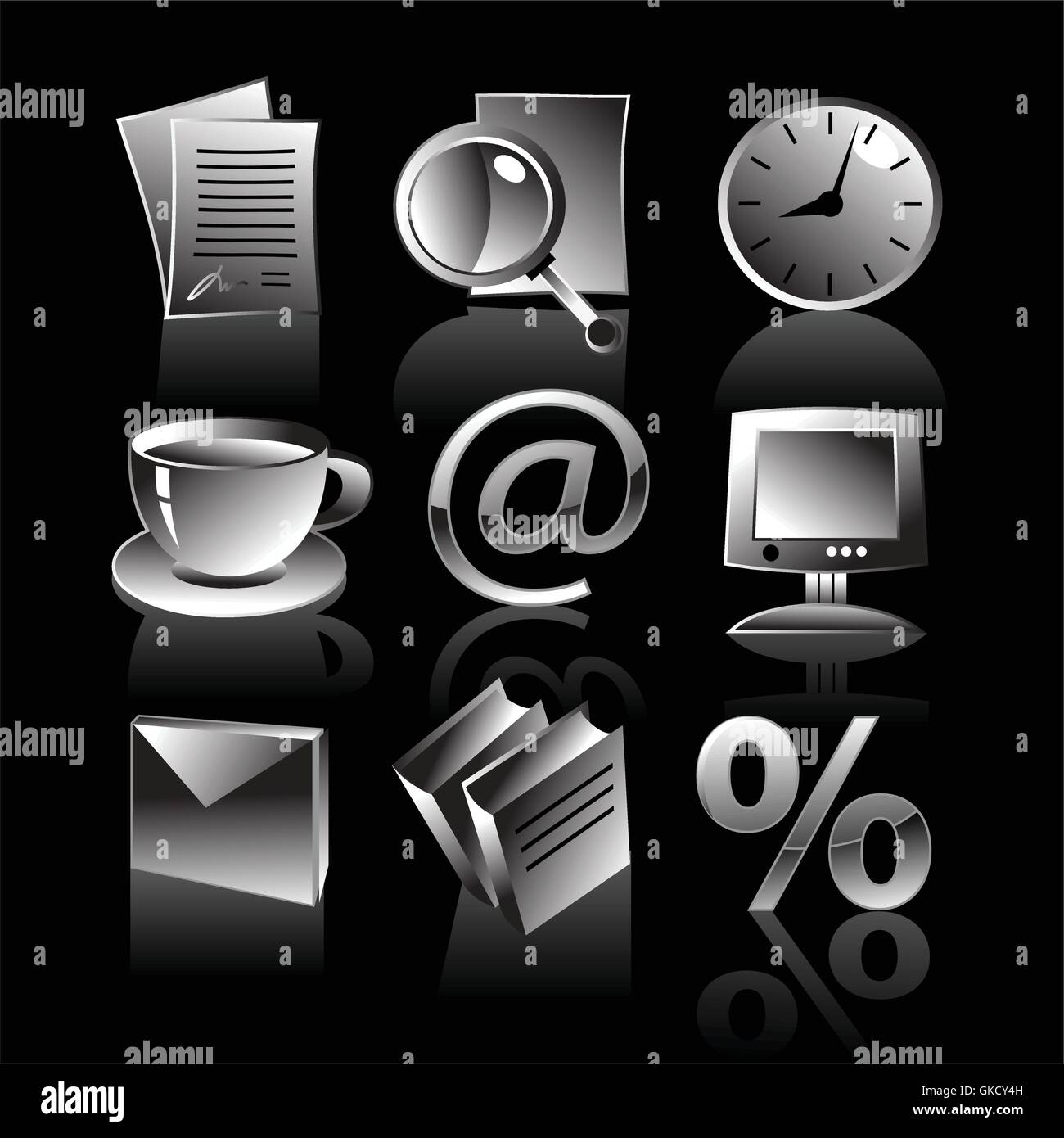 Magnifying glass icons 3d Stock Vector Images - Alamy