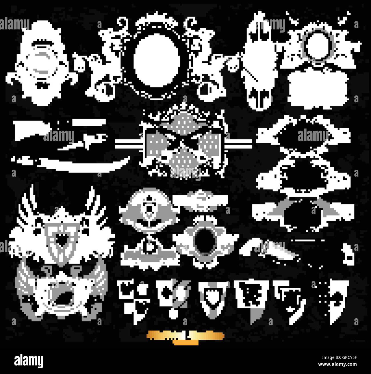 set of medieval heraldry Stock Vector Image & Art - Alamy