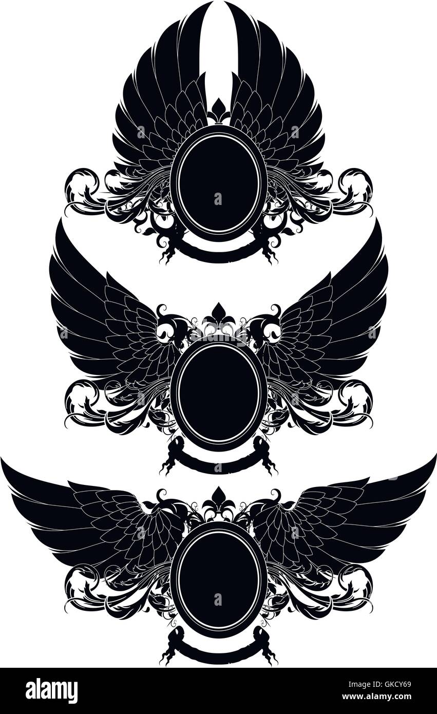set of ornamental heraldic shields Stock Vector Image & Art - Alamy