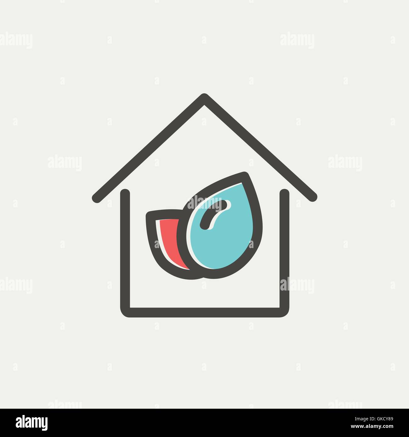 Green house leaf outline Stock Vector Images - Alamy