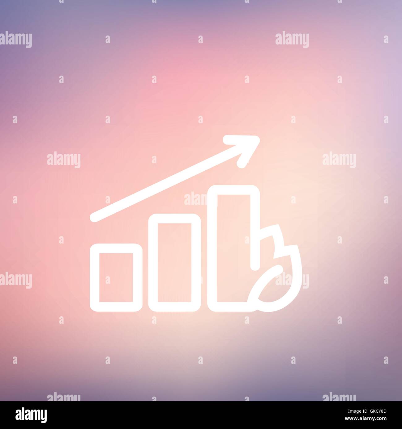 Growing graph thin line icon Stock Vector Image & Art - Alamy