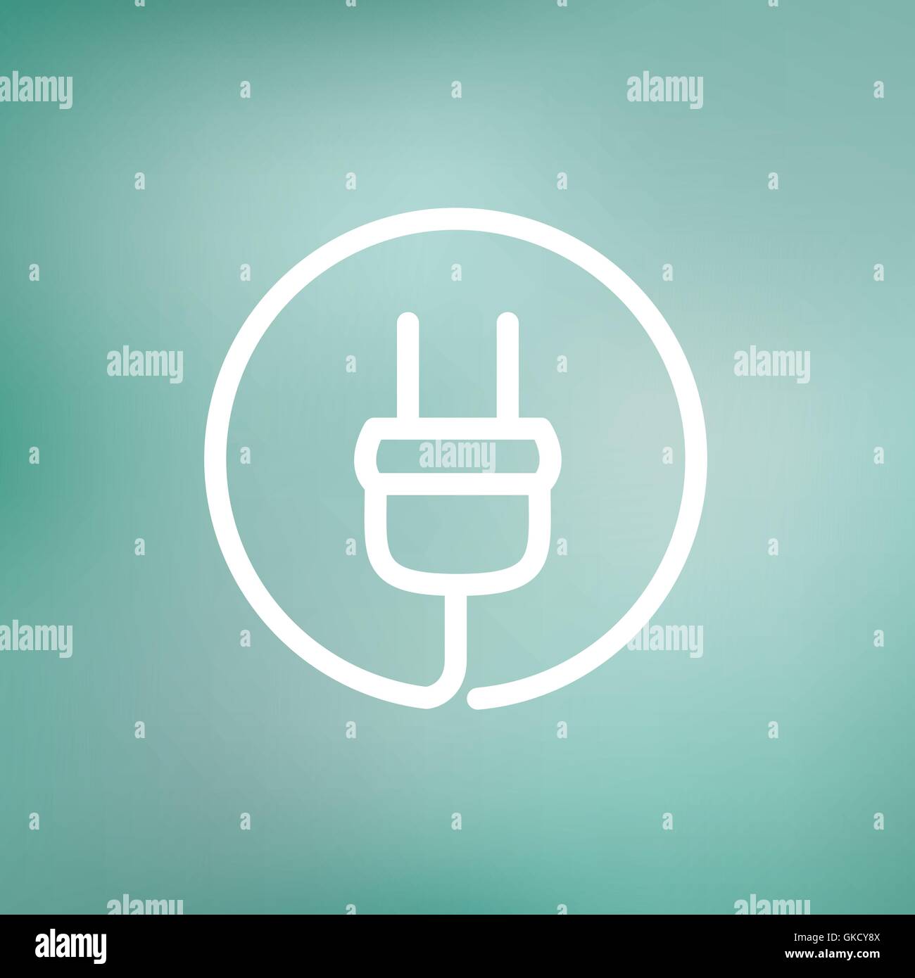 Plug icon in thin Stock Vector Images - Alamy