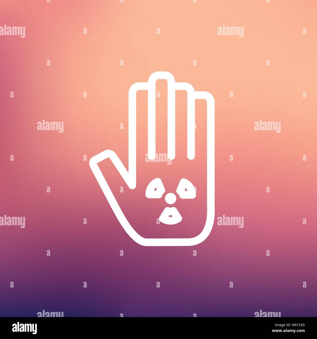 Hand and some object thin line icon Stock Vector Image & Art - Alamy