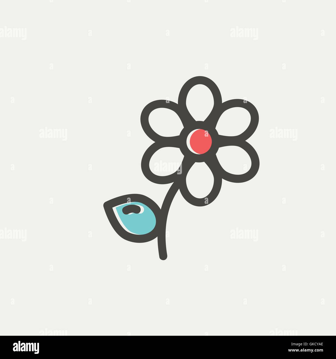 Thin flower Stock Vector Images - Alamy