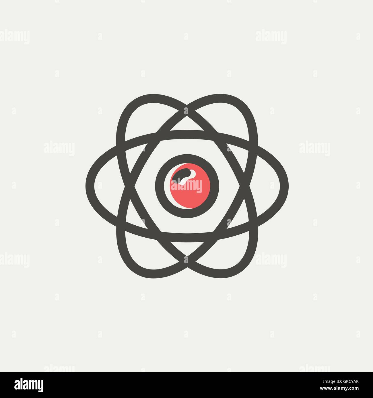 Atom thin line icon Stock Vector Image & Art - Alamy