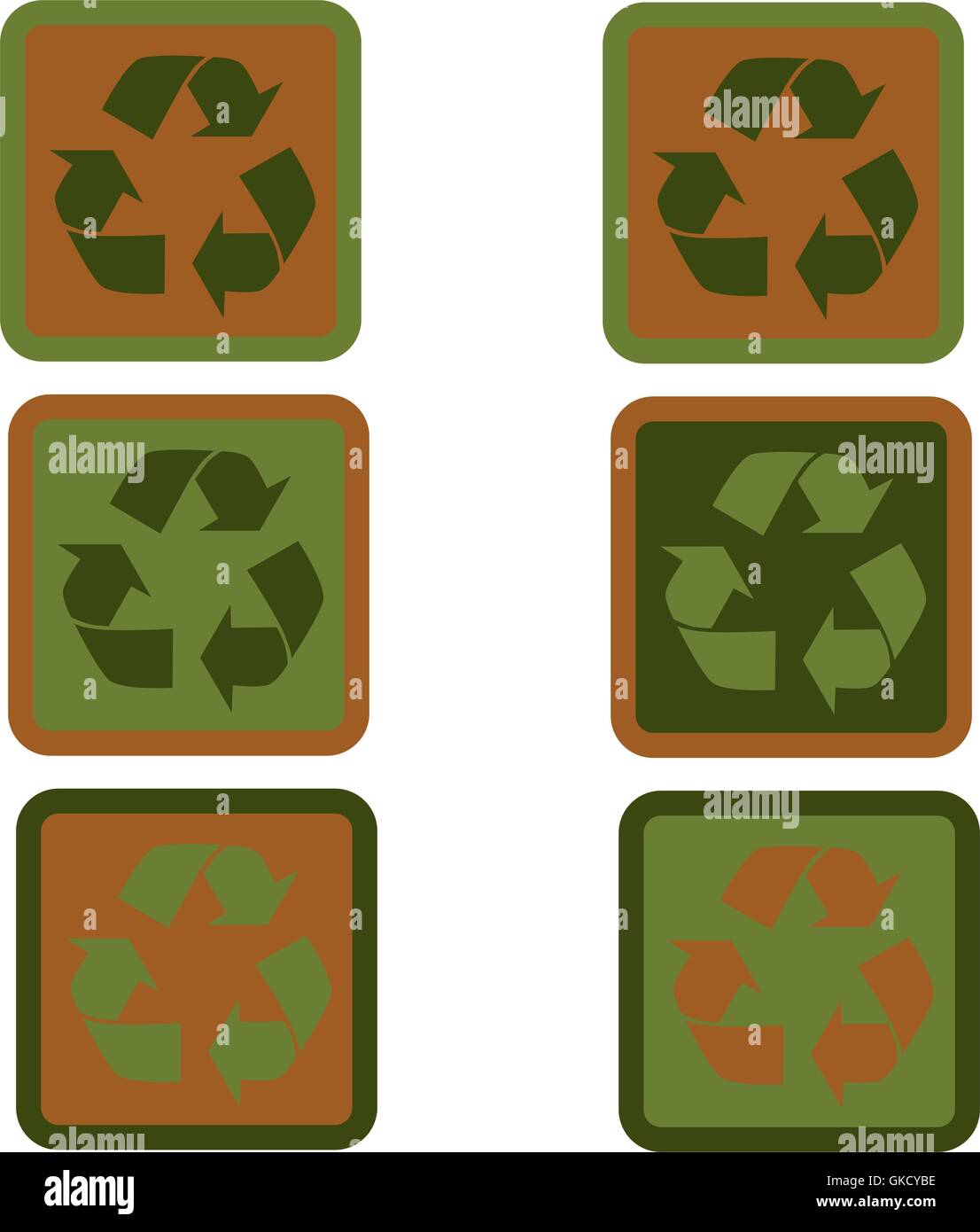 Recycling sign flat design Stock Vector Image & Art - Alamy