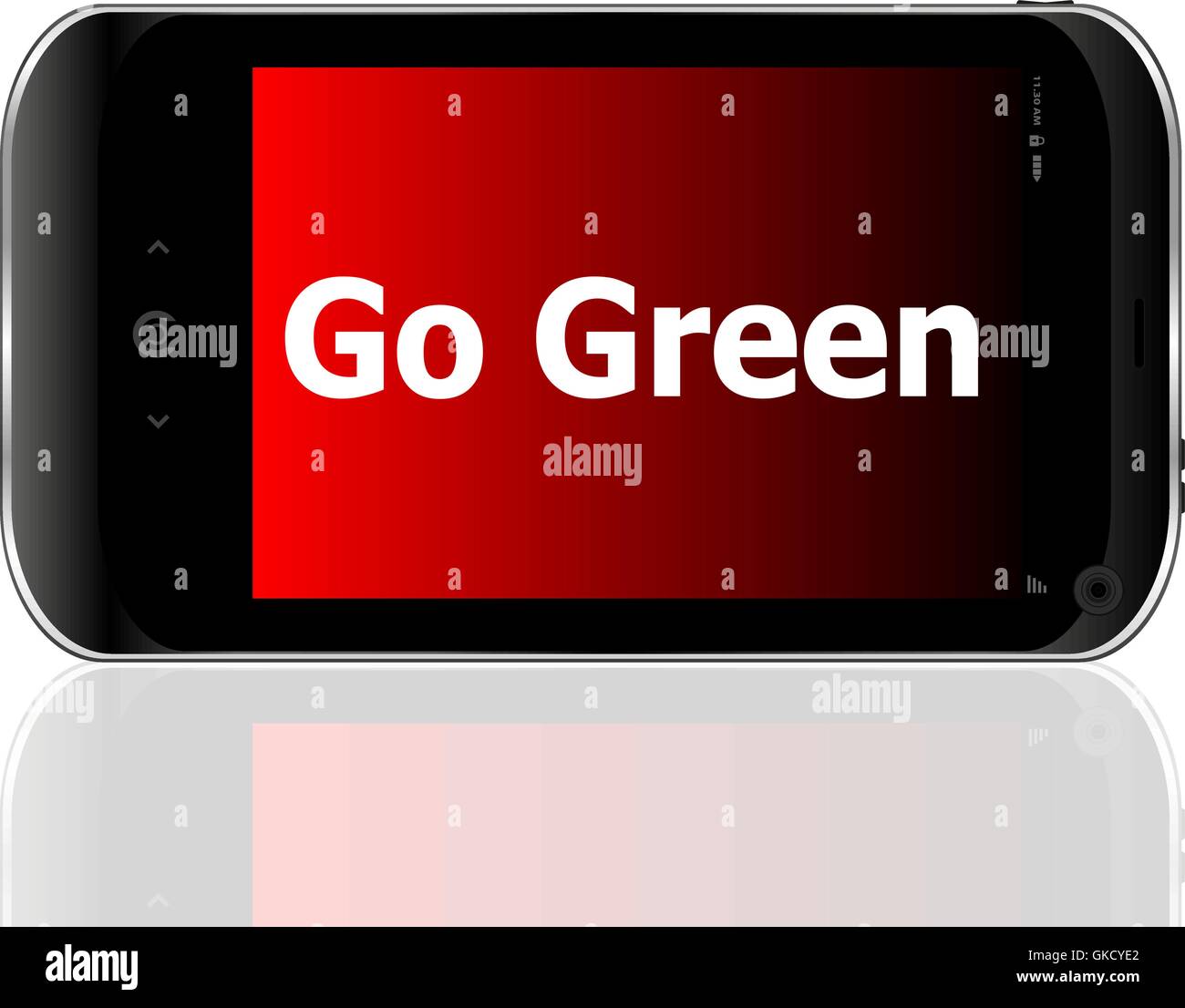 Blank white phone green Stock Vector Images - Alamy