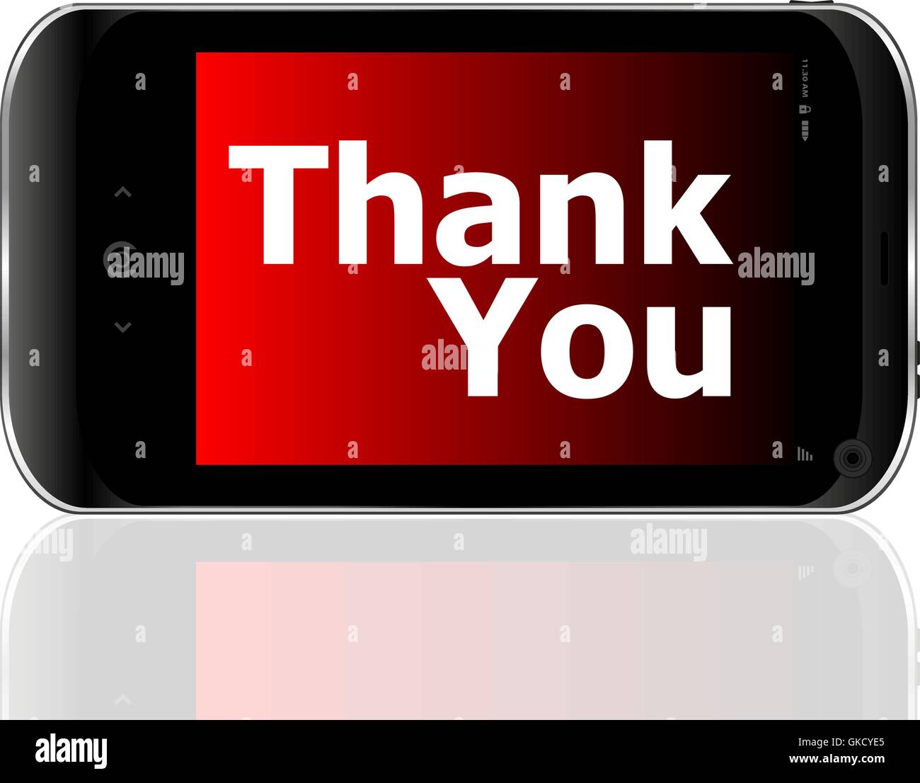 smart phone with thank you word vector Stock Vector Image & Art - Alamy