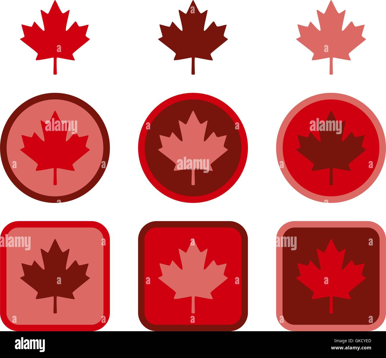 Cartoon red maple leaf Stock Vector Images - Alamy