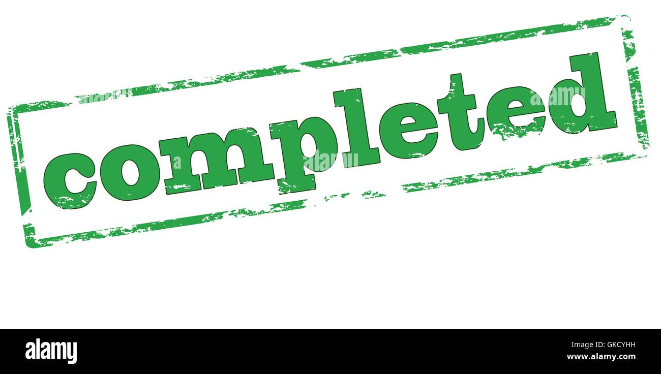 Completed Stamp Stock Vector Images Alamy