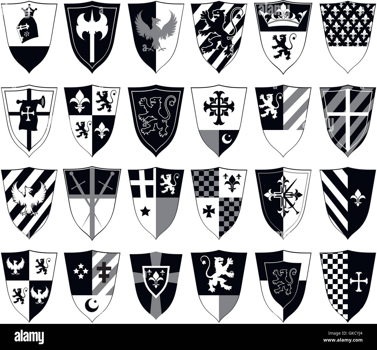 Black Heraldic Eagle Crown Stock Photos & Black Heraldic Eagle Crown ...