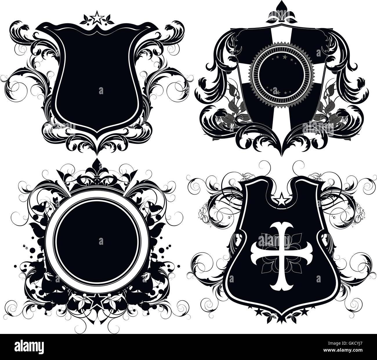 Heraldic shields hi-res stock photography and images - Alamy