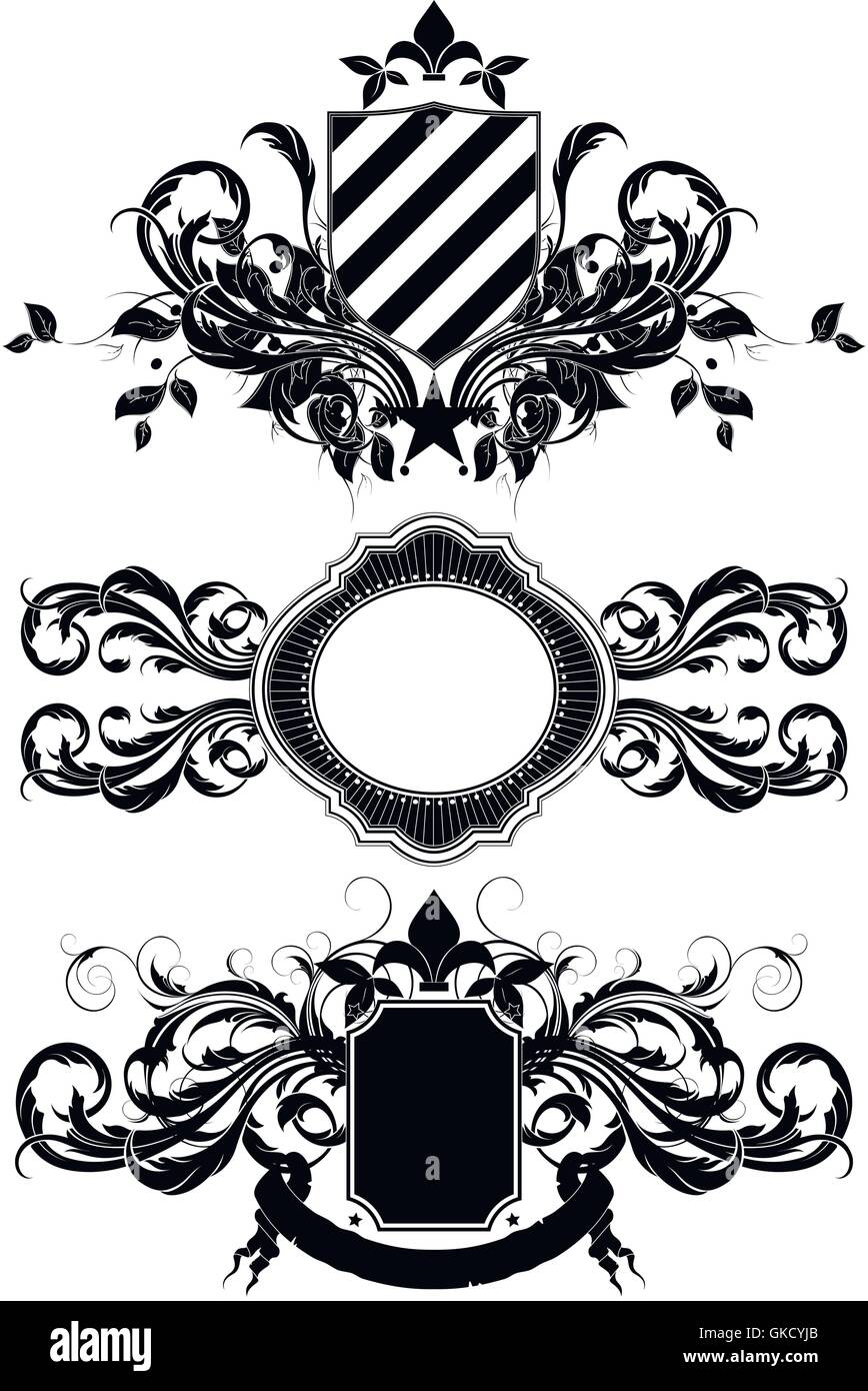 set of ornamental shields Stock Vector Image & Art - Alamy
