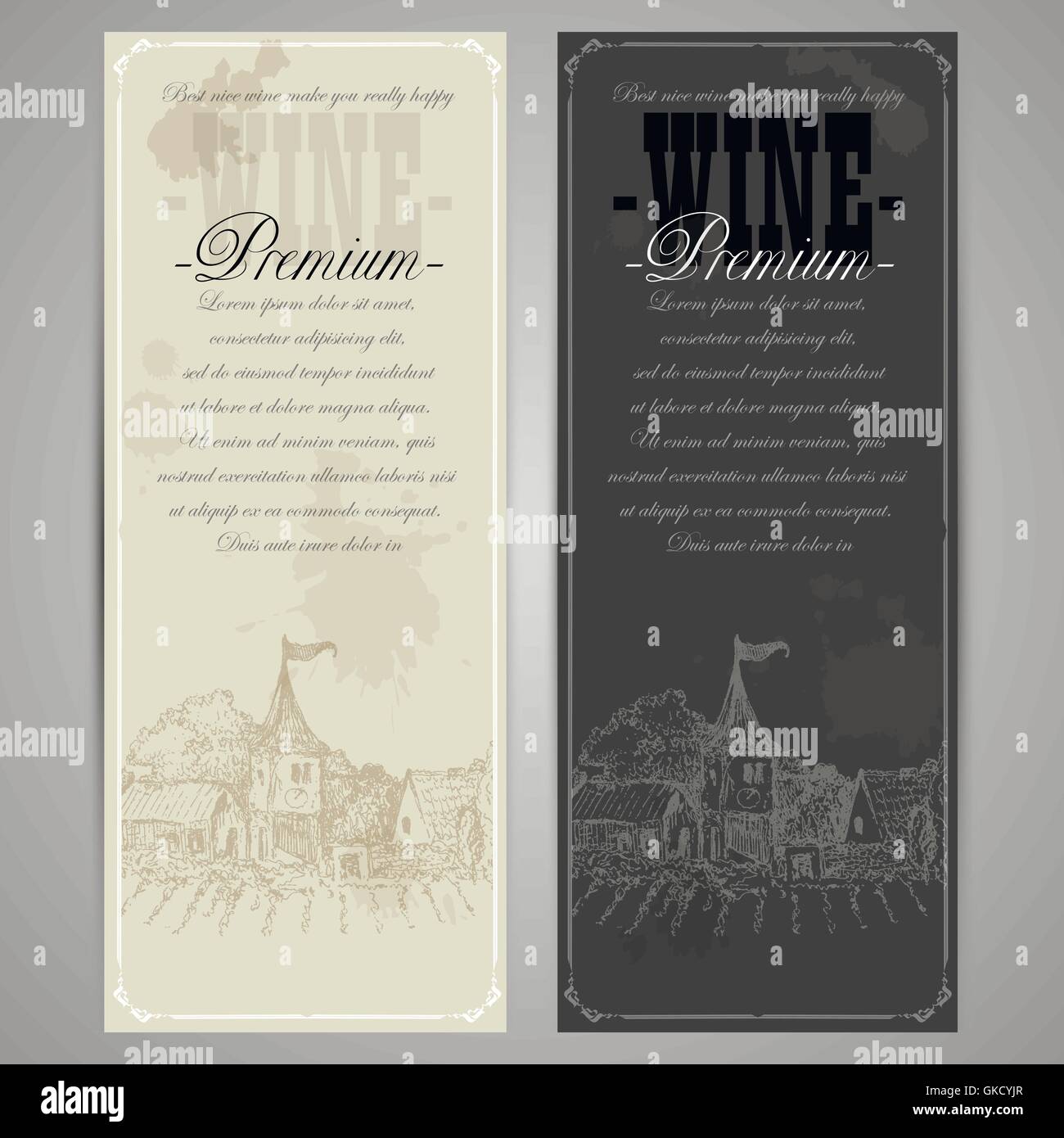 set of wine labels Stock Vector Image & Art - Alamy