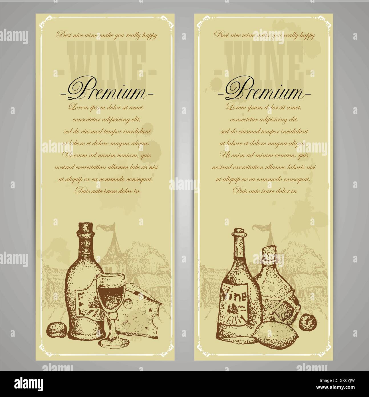 set of wine labels Stock Vector Image & Art - Alamy