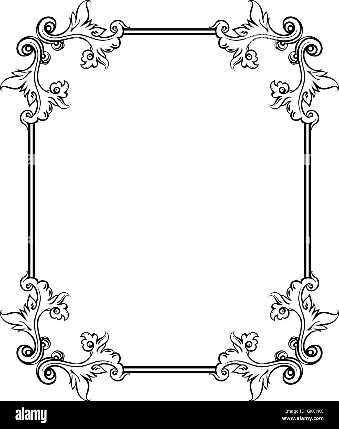 simple decorative frame Stock Vector Image & Art - Alamy