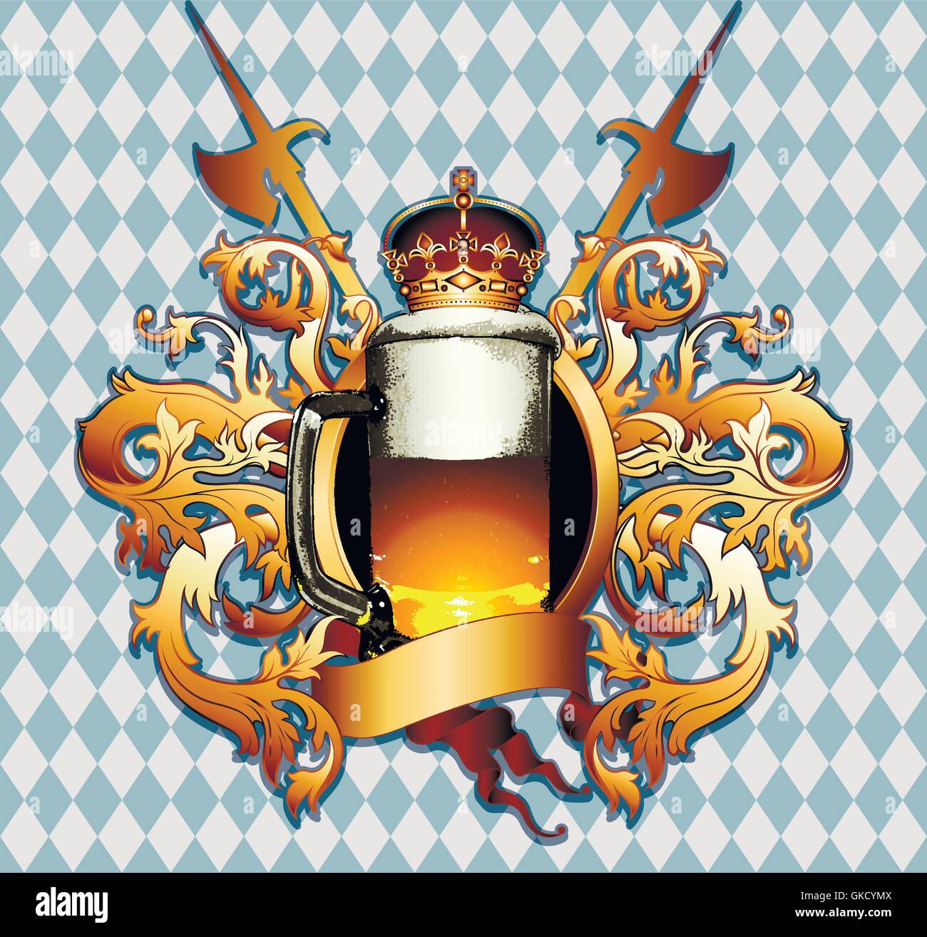 Beer white background Stock Vector Images - Alamy