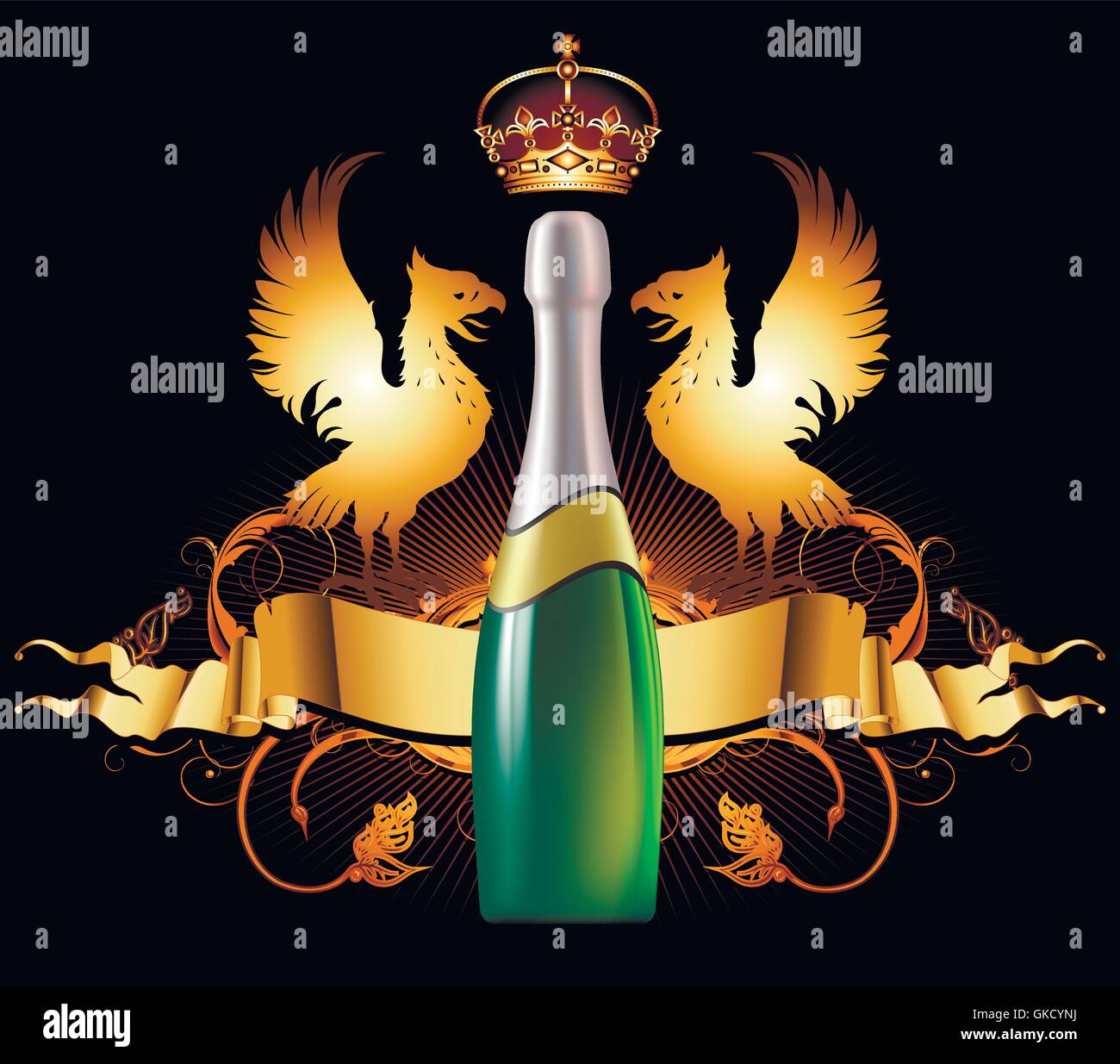 Gold alcohol Stock Vector Images - Alamy