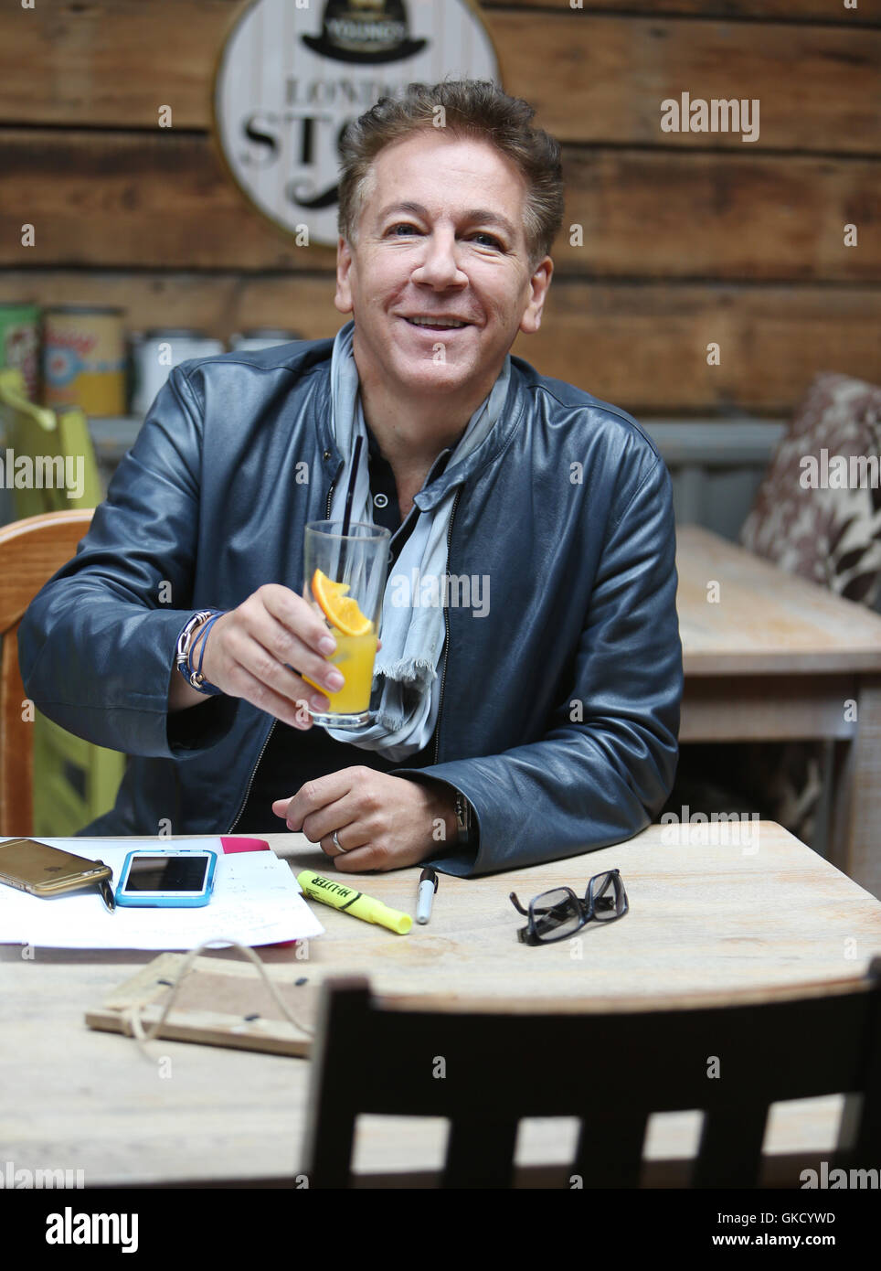 Ross King having a quiet drink opposite ITV Studios Featuring: Ross ...