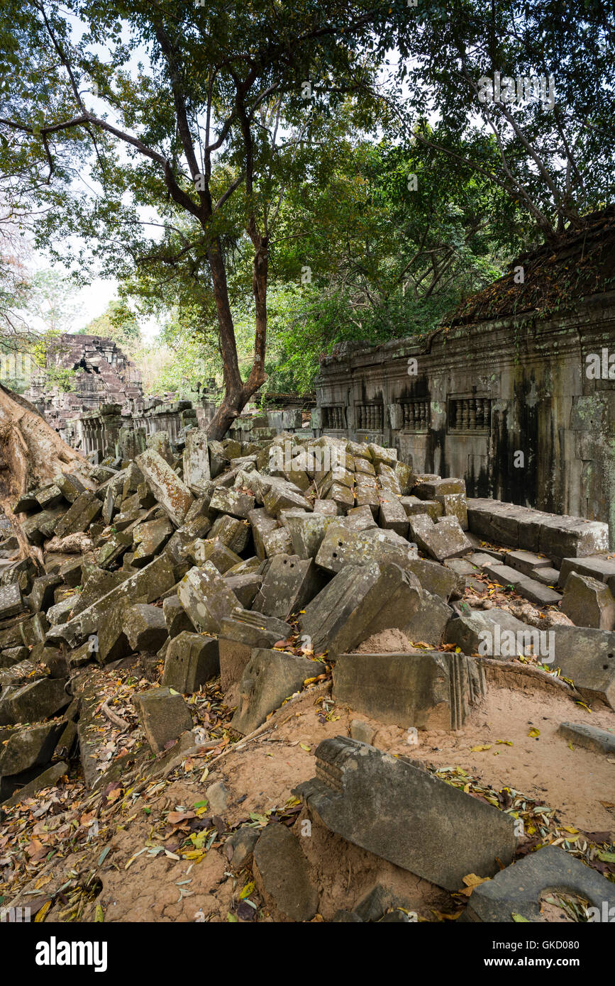 State secret temple architecture column, in Siem Reap, Cambodia Stock ...