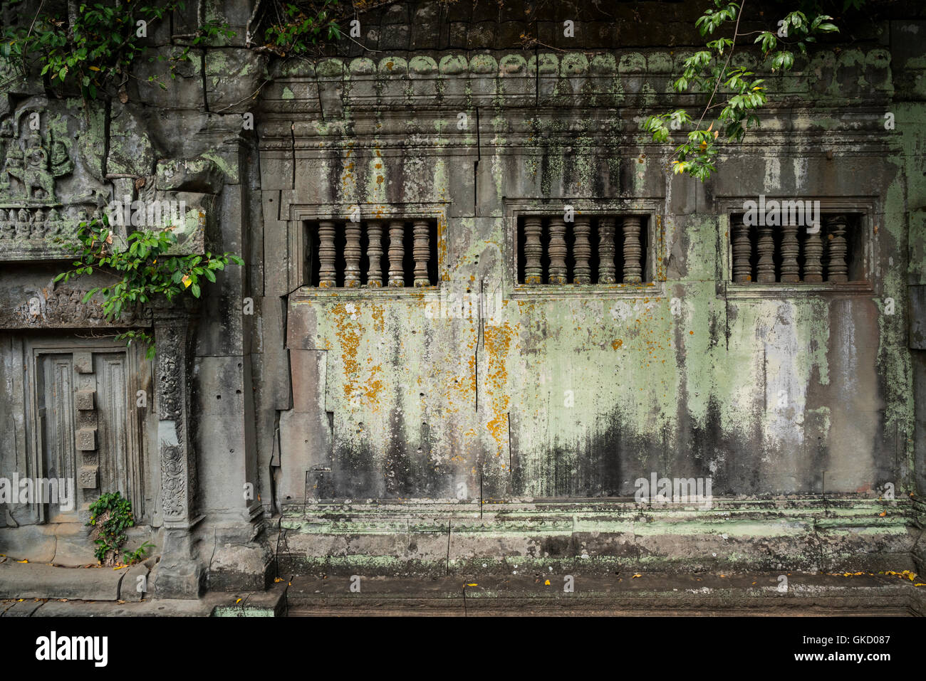 State secret temple architecture column, in Siem Reap, Cambodia Stock ...