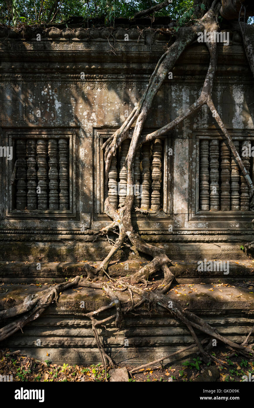 State secret temple architecture column, in Siem Reap, Cambodia Stock ...