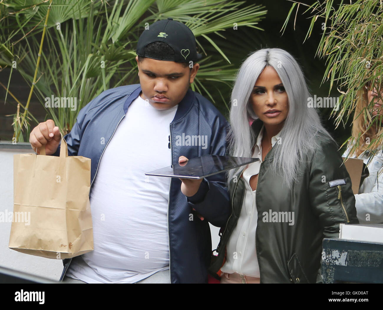 Katie Price and her son Harvey outside ITV Studios Featuring: Katie ...