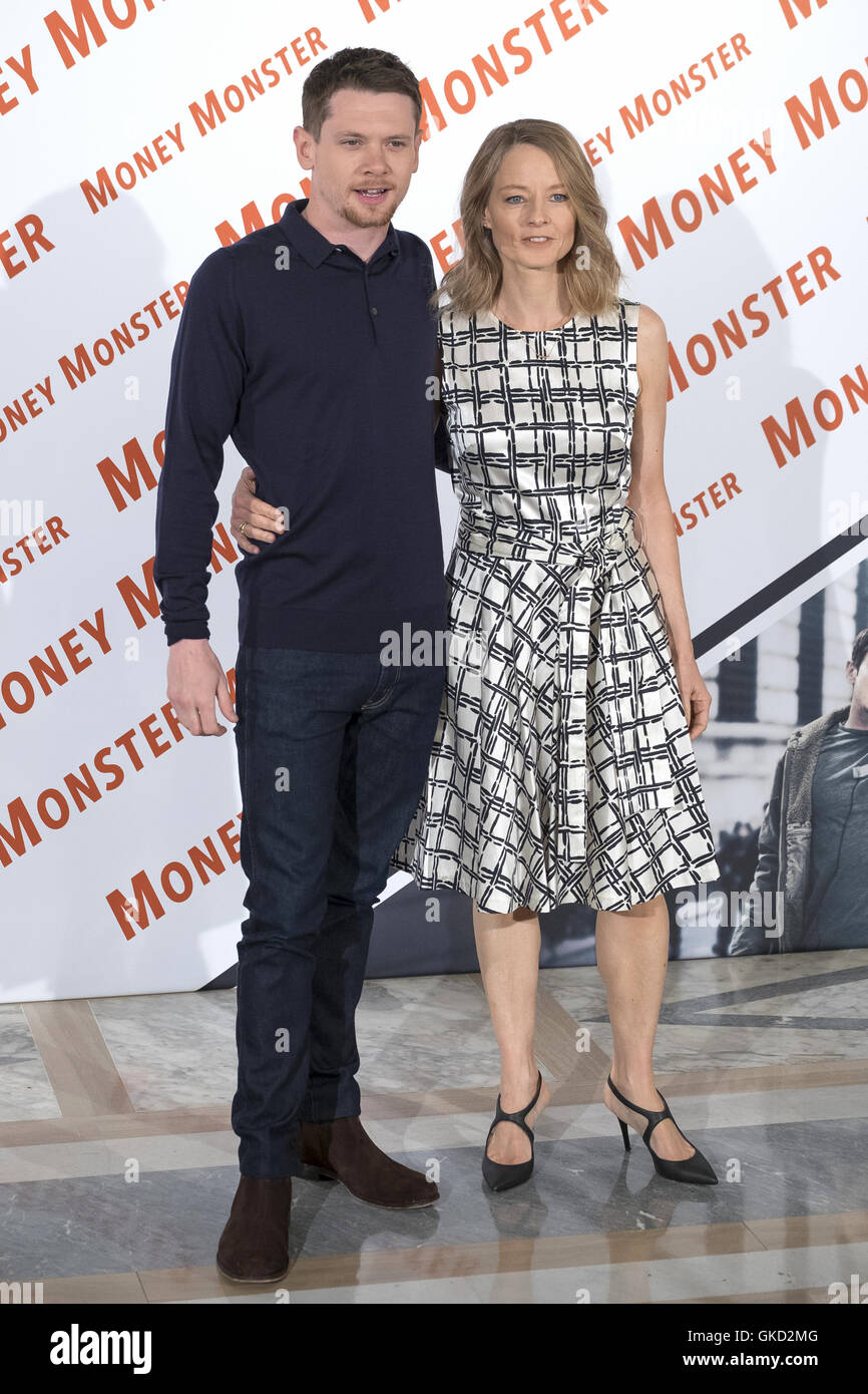 Photocall for 'Money Monster' in Madrid Featuring: Jodie Foster, Jack O ...