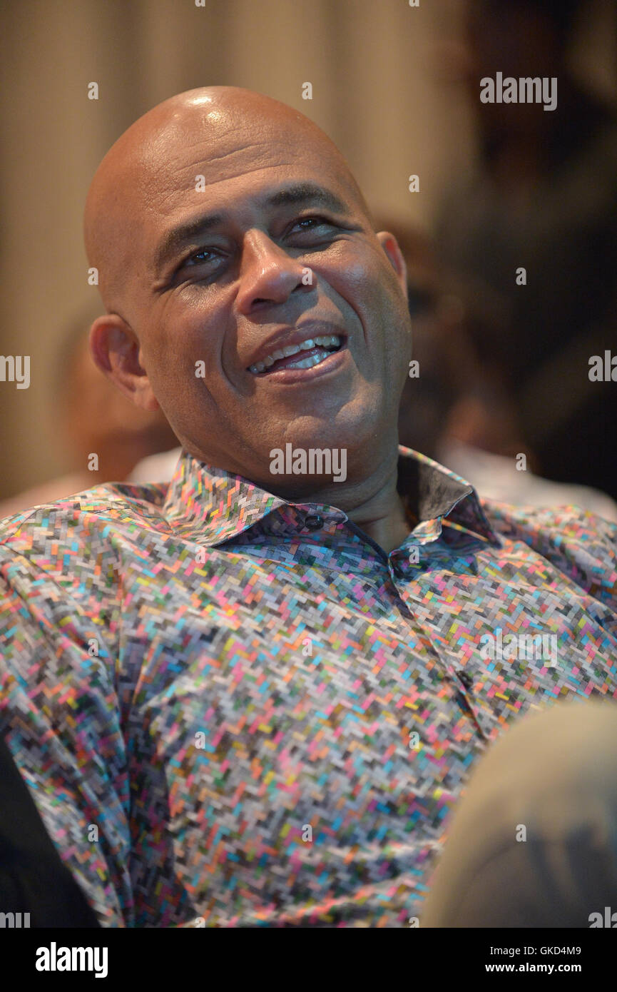 Former President of Haiti Michel J. Martelly in conversation with ...