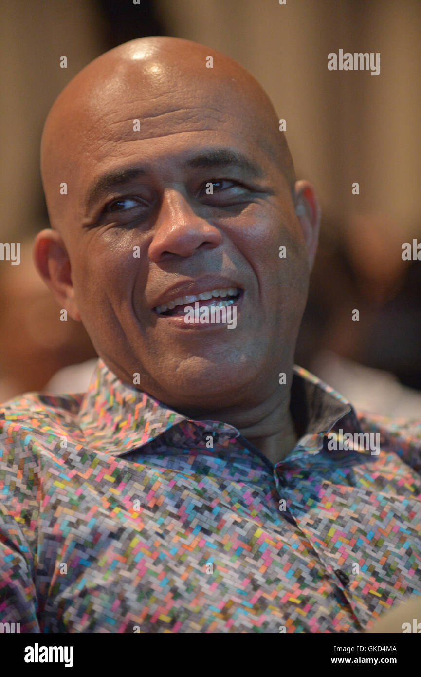 Former President of Haiti Michel J. Martelly in conversation with ...