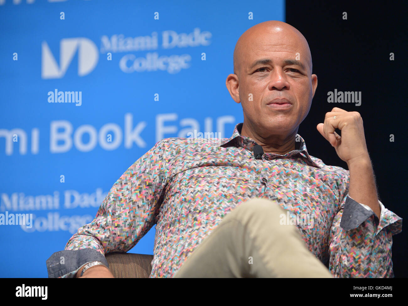 Former President of Haiti Michel J. Martelly in conversation with ...