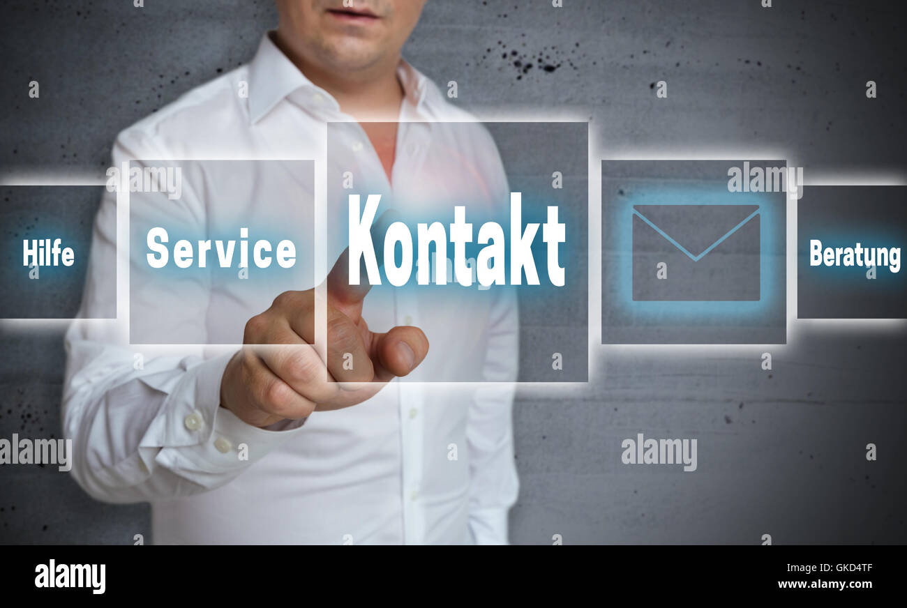 Kontakt (in german contact service help advice) touchscreen concept ...