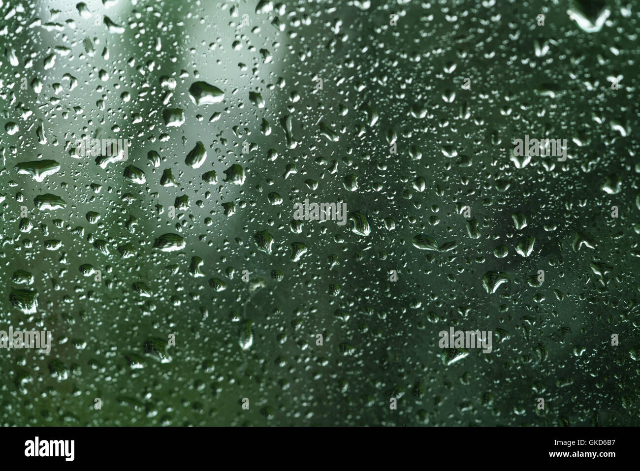 rain drops on window glass with nature background Stock Photo - Alamy