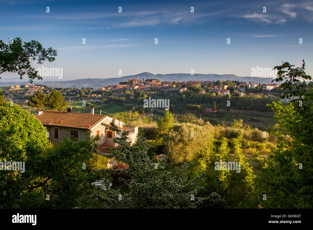 Montescudaio, Pisa, Tuscany, Italy, view of the ancient village ...