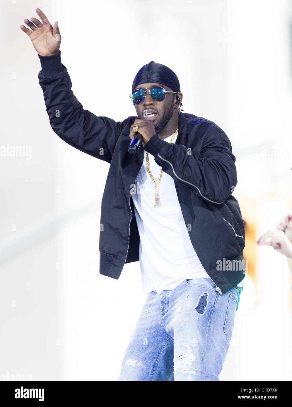 Puff Daddy and The Family performs during rehearsal on NBC's Today at ...
