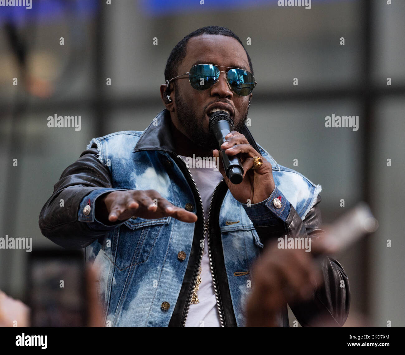 Puff Daddy and The Family performs during rehearsal on NBC's Today at ...