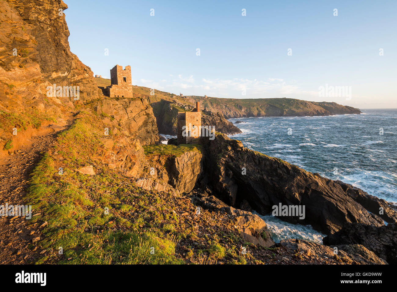 The Crowns engine houses at Botallack, Cornwall Stock Photo - Alamy