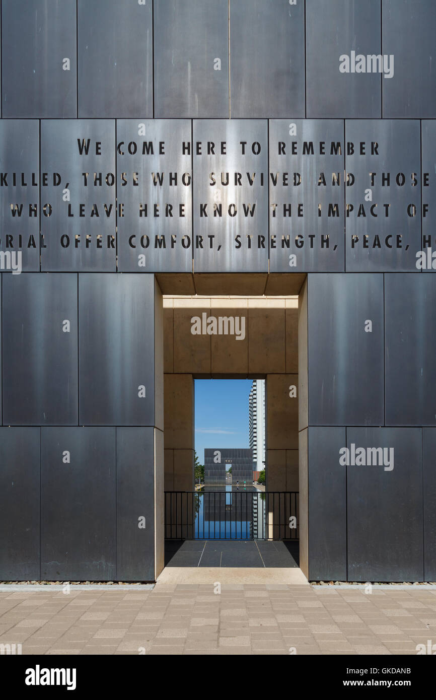 The Oklahoma City Bombing Memorial Gates of Time Stock Photo - Alamy