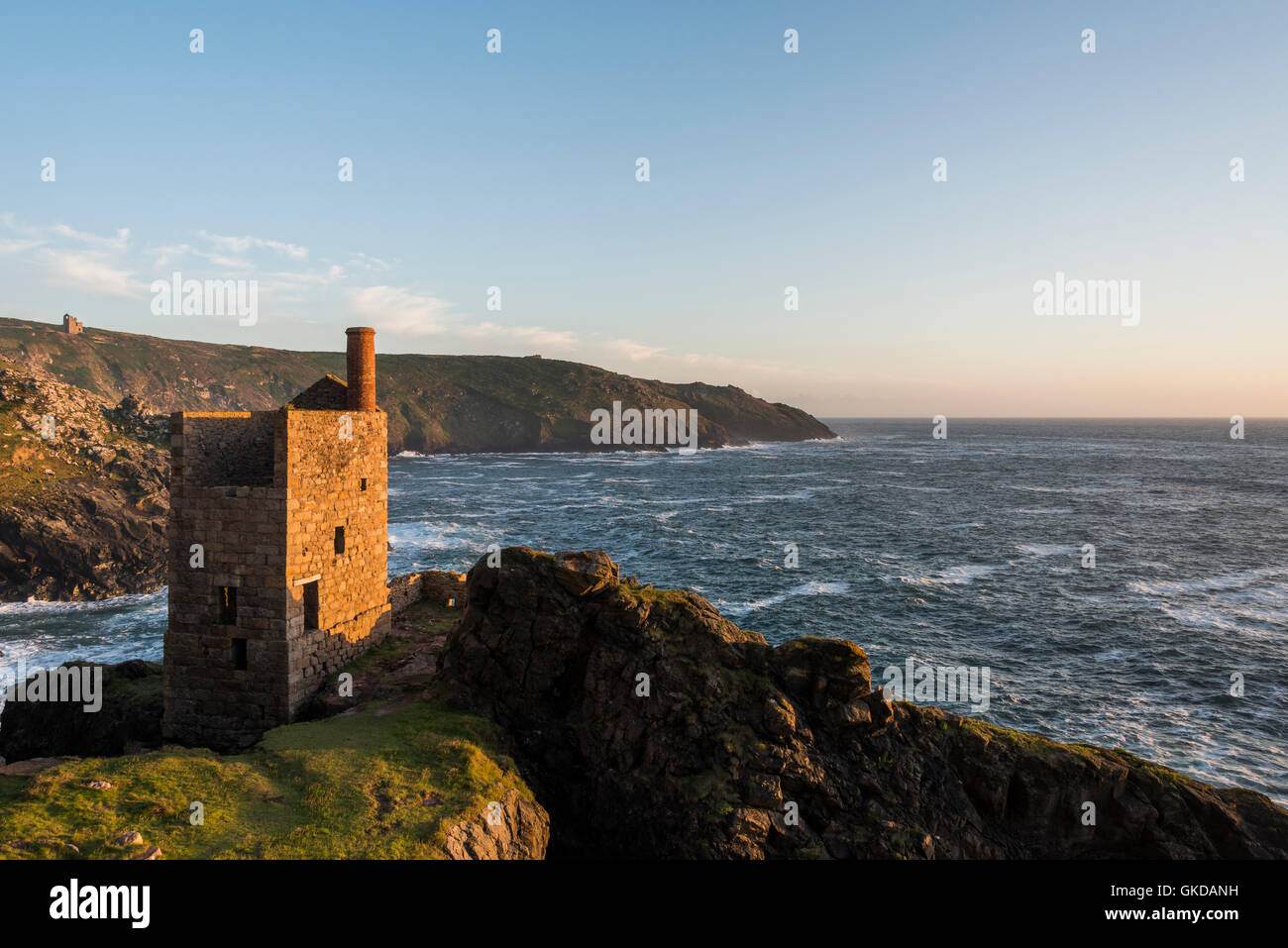 The Crowns engine houses at Botallack, Cornwall Stock Photo - Alamy