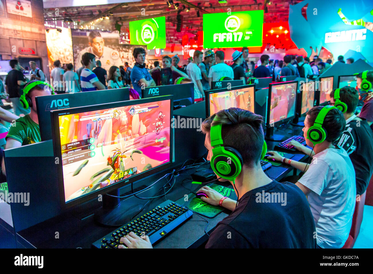 Gamescom 2016, computer games fair in Cologne, Germany Stock Photo - Alamy