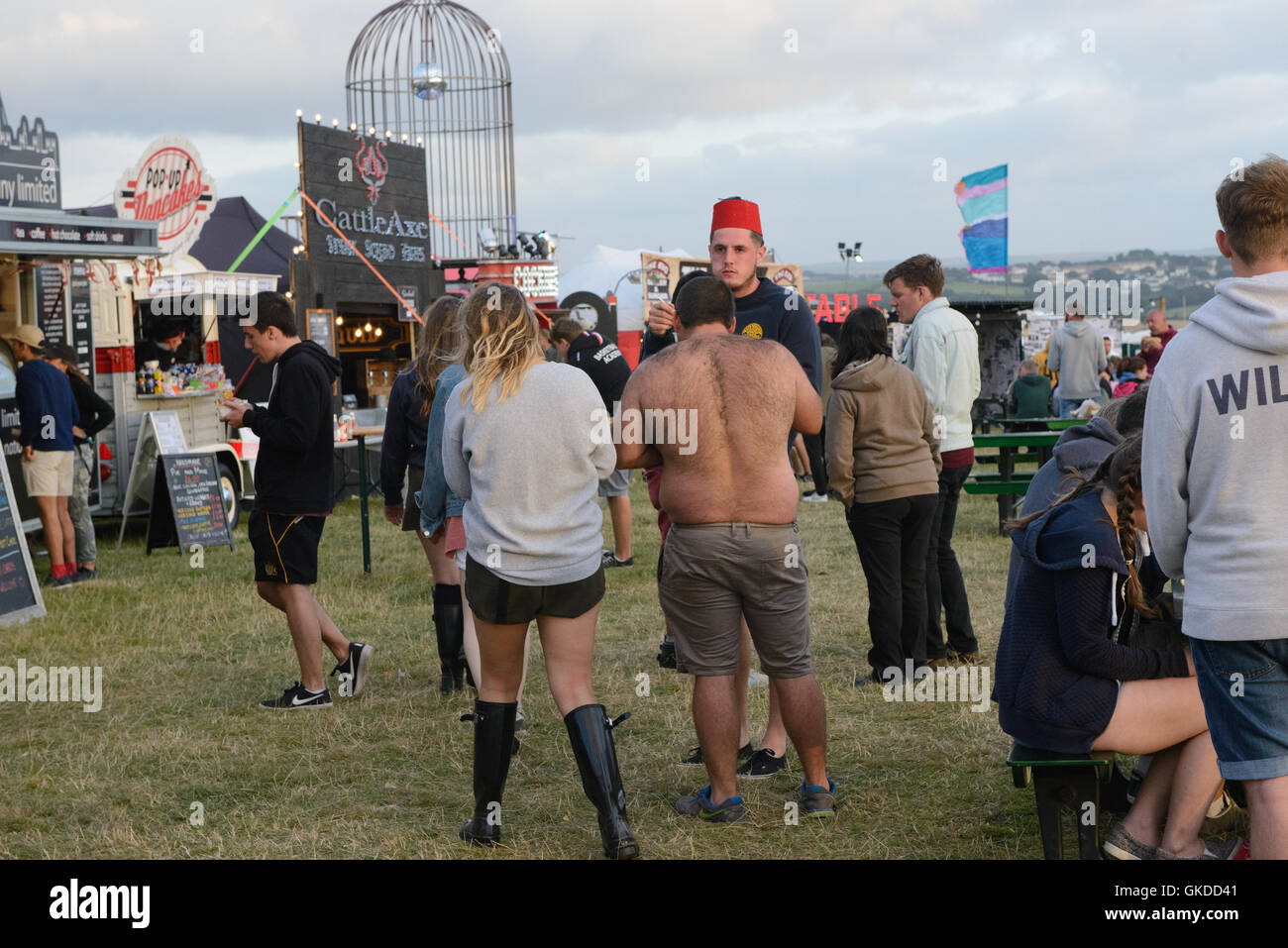People having fun at a festival Stock Photo - Alamy