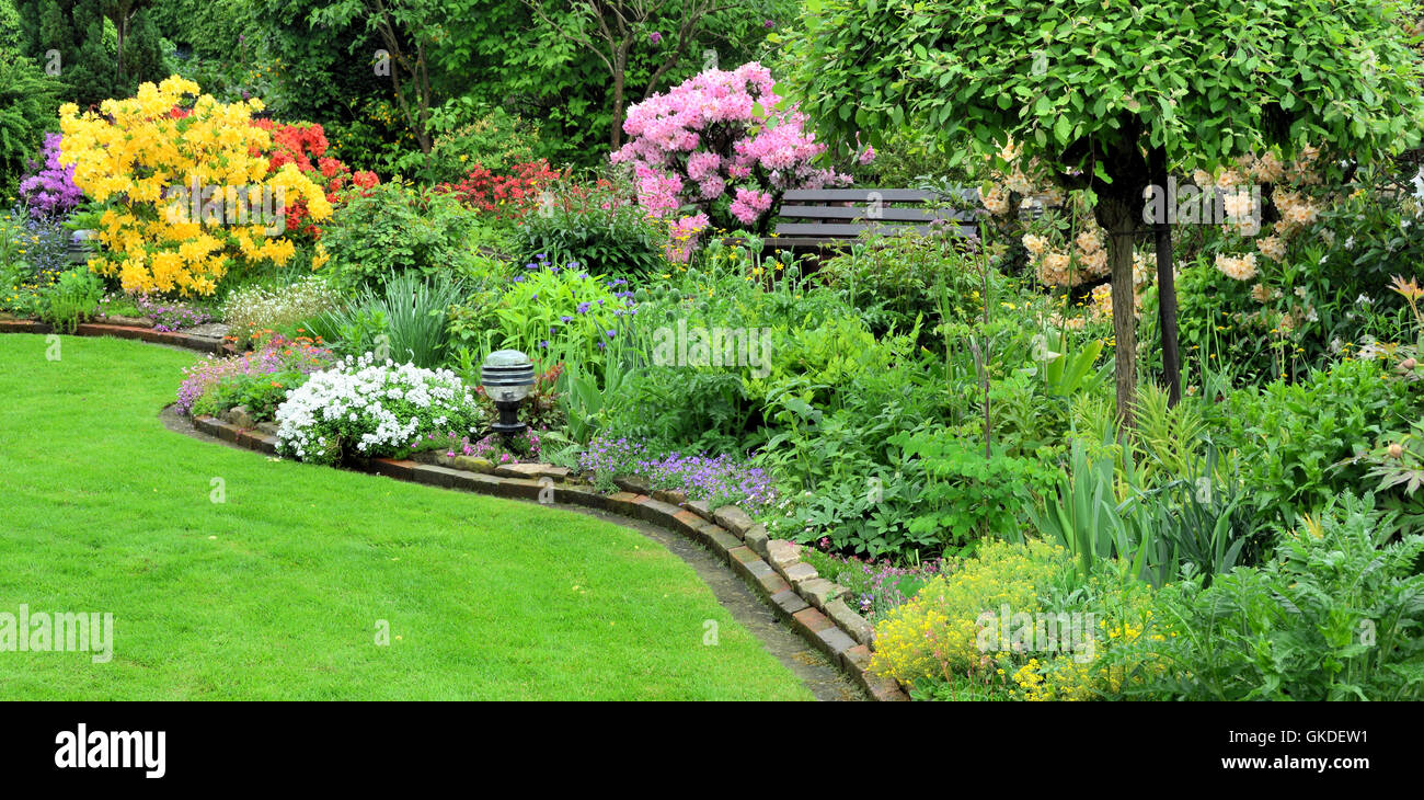 garden in spring Stock Photo - Alamy