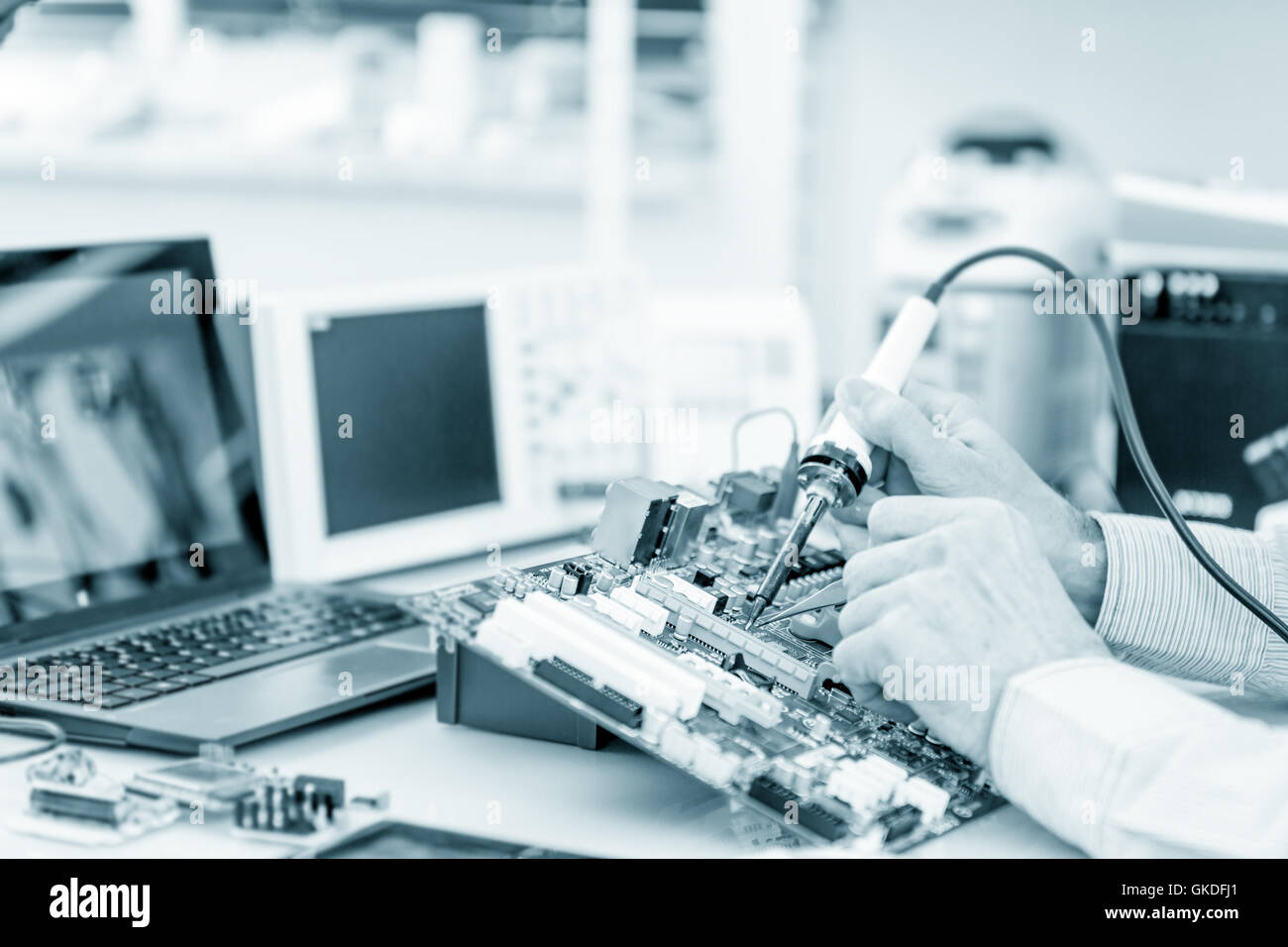 Adjust electronic device Stock Photo - Alamy