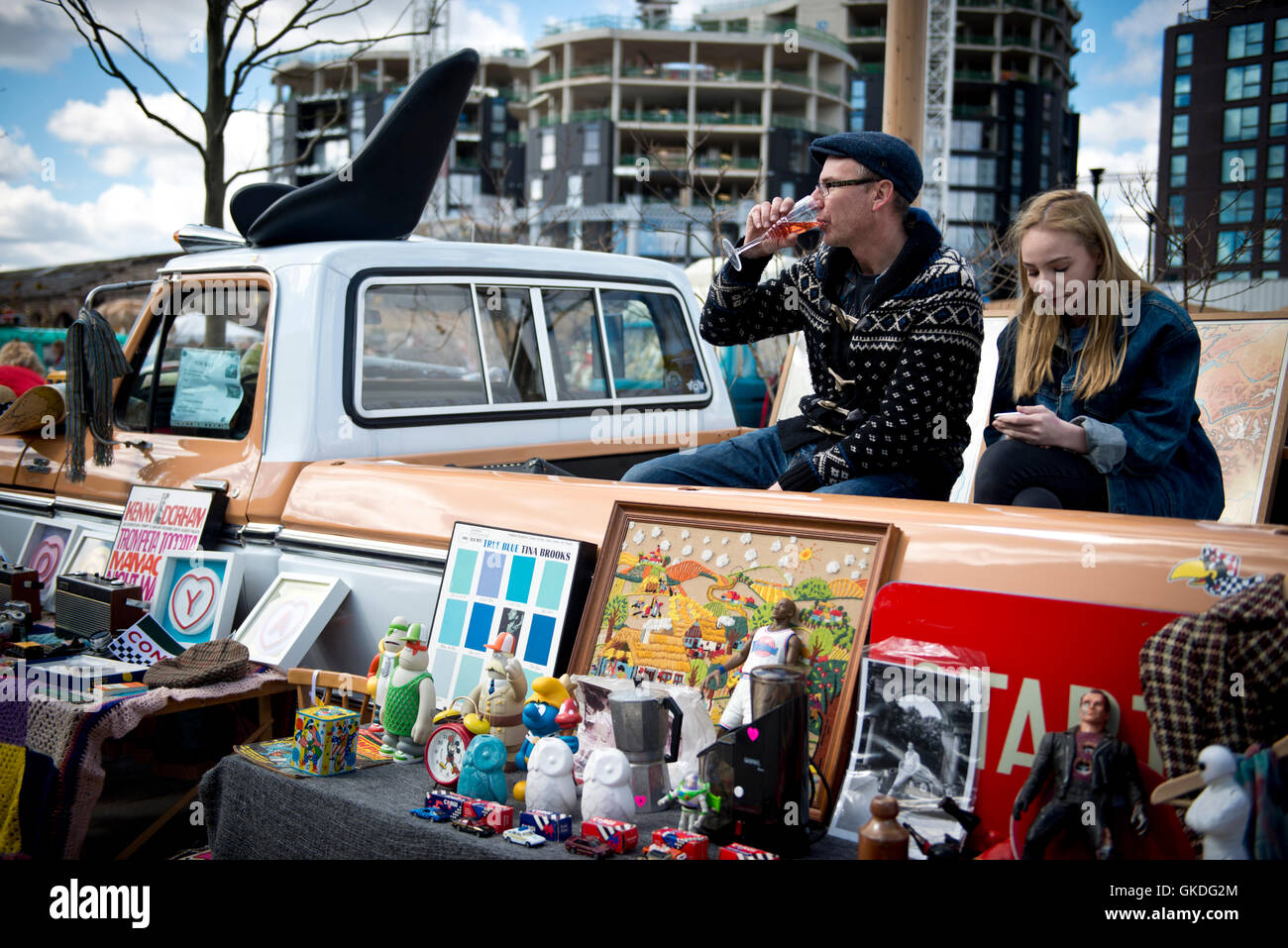 The Classic Car Boot Sale, Kings Cross, London 17/04/2016 Stock Photo ...