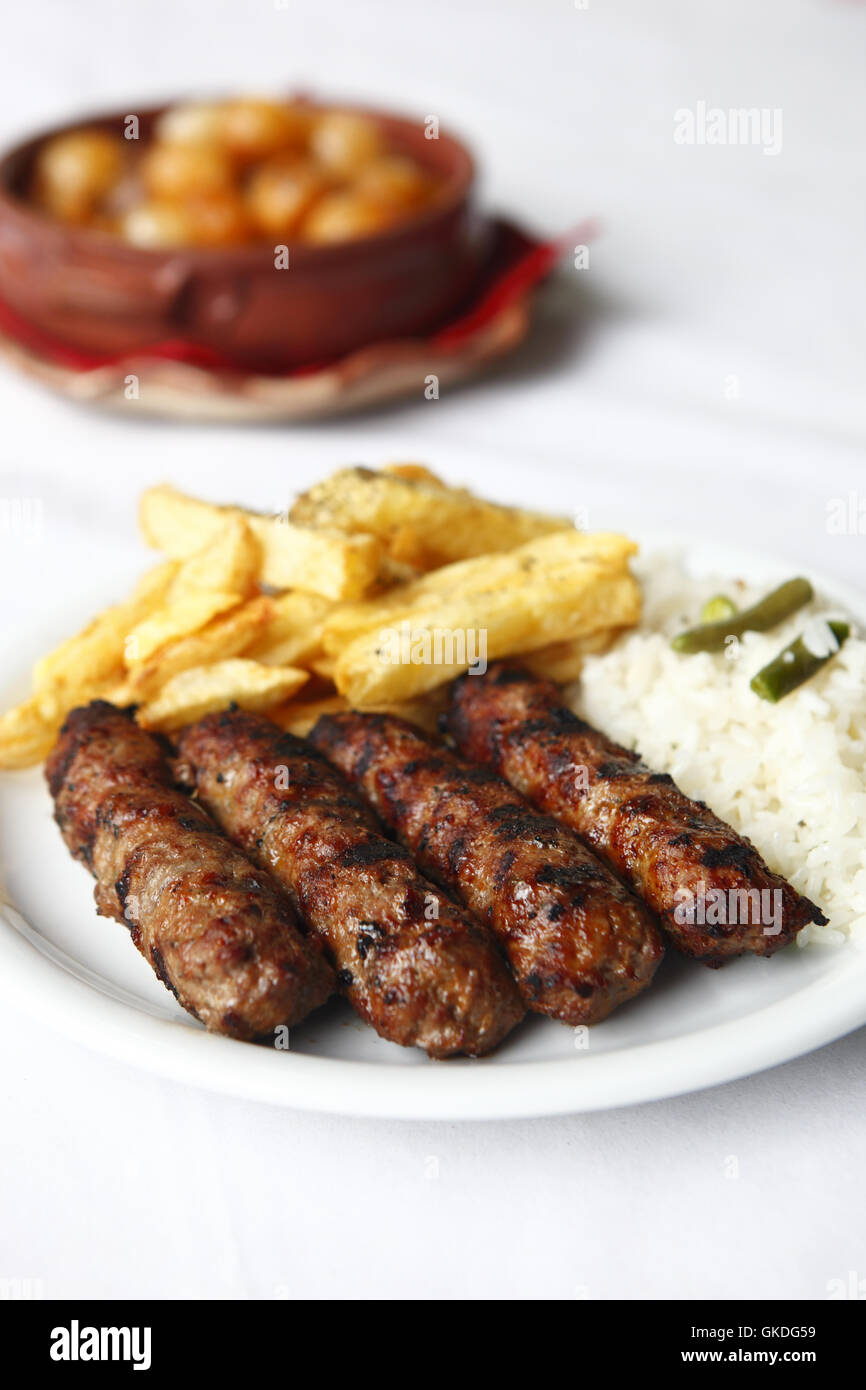 Elodia restaurant, Lake Kerkini. Greece. Buffalo meatballs Stock Photo ...
